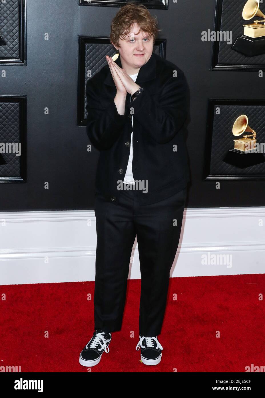 LOS ANGELES, CALIFORNIA, USA - JANUARY 26: Lewis Capaldi arrives at the ...