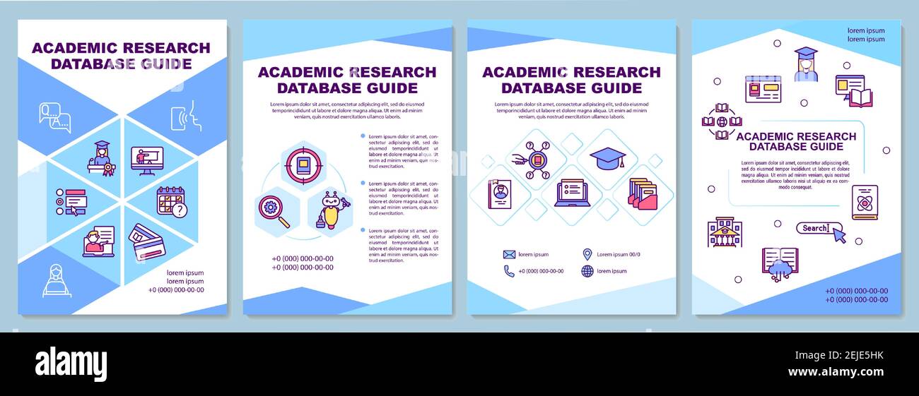 Academic research database guide brochure template Stock Vector Image ...