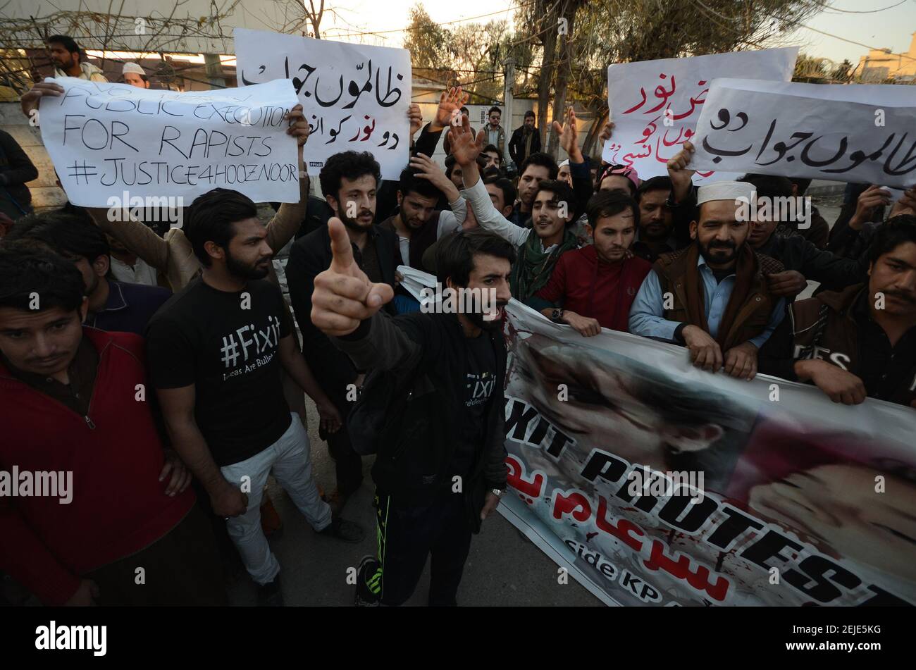 A local NGO Fixit workers protesting against seven-years-old girl ...