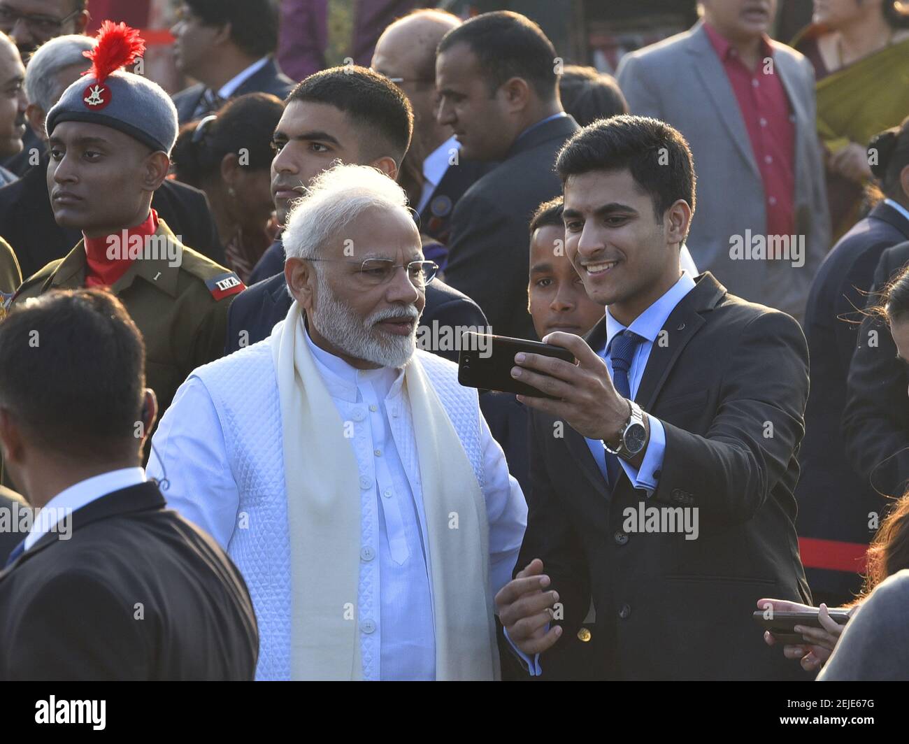 NEW DELHI, INDIA - JANUARY 26: Prime Minister Narendra Modi during the ...