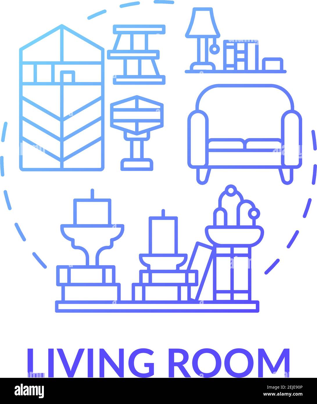 Keeping room blue gradient concept icon Stock Vector Image & Art - Alamy