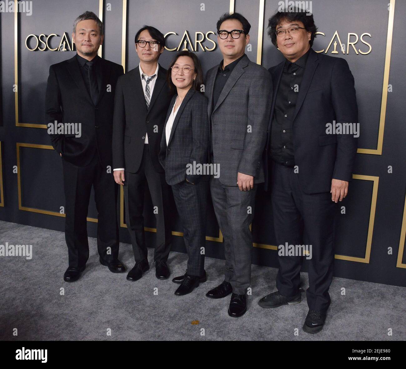 (L-R) Ha-jun Lee, Yang Jin-mo, Sin-ae, Han Jin Wan and director Bong ...