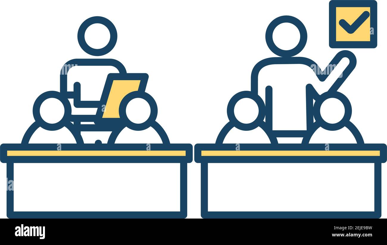 Students examination RGB color icon Stock Vector Image & Art - Alamy