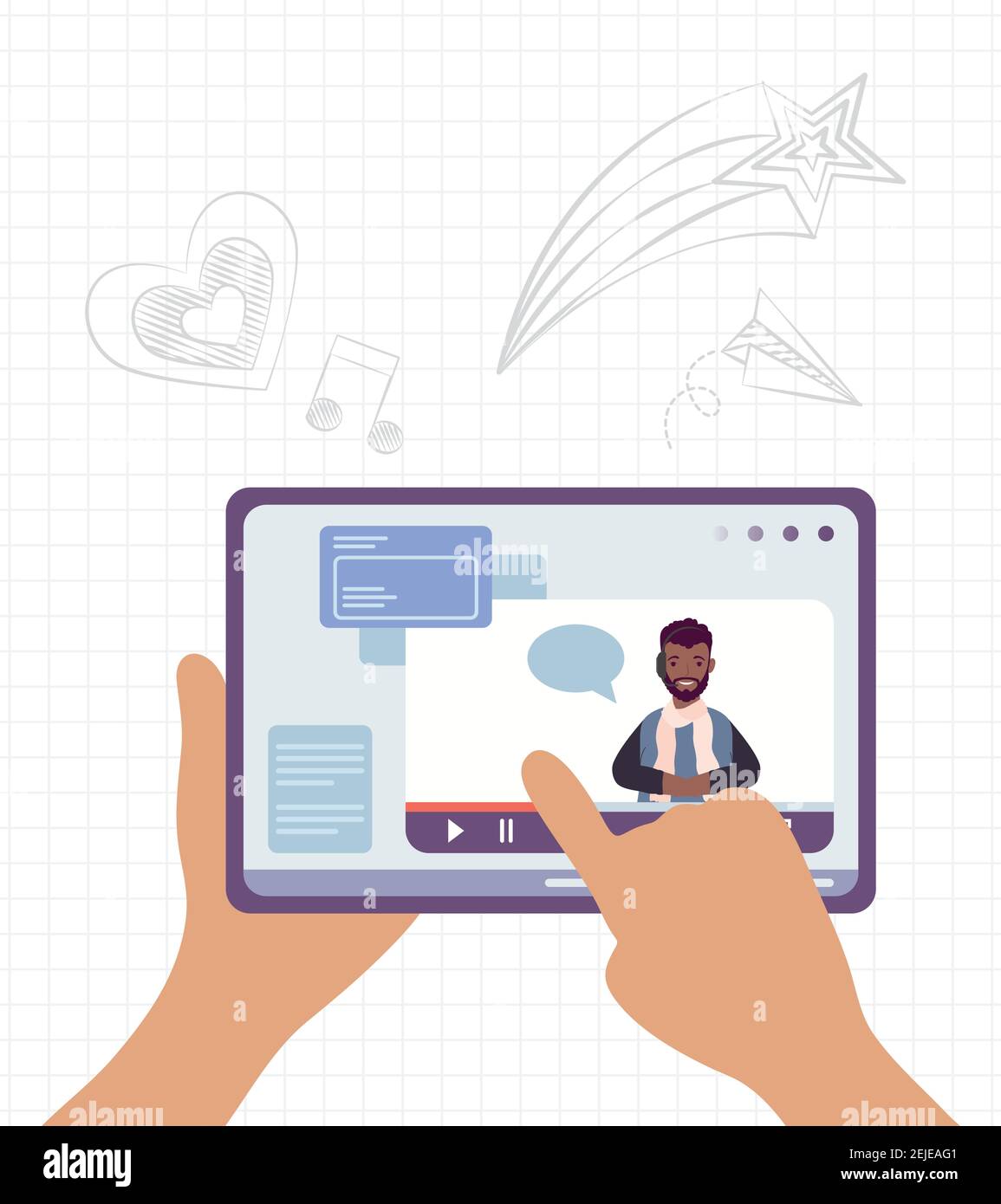 Young digital learner Stock Vector Images - Alamy