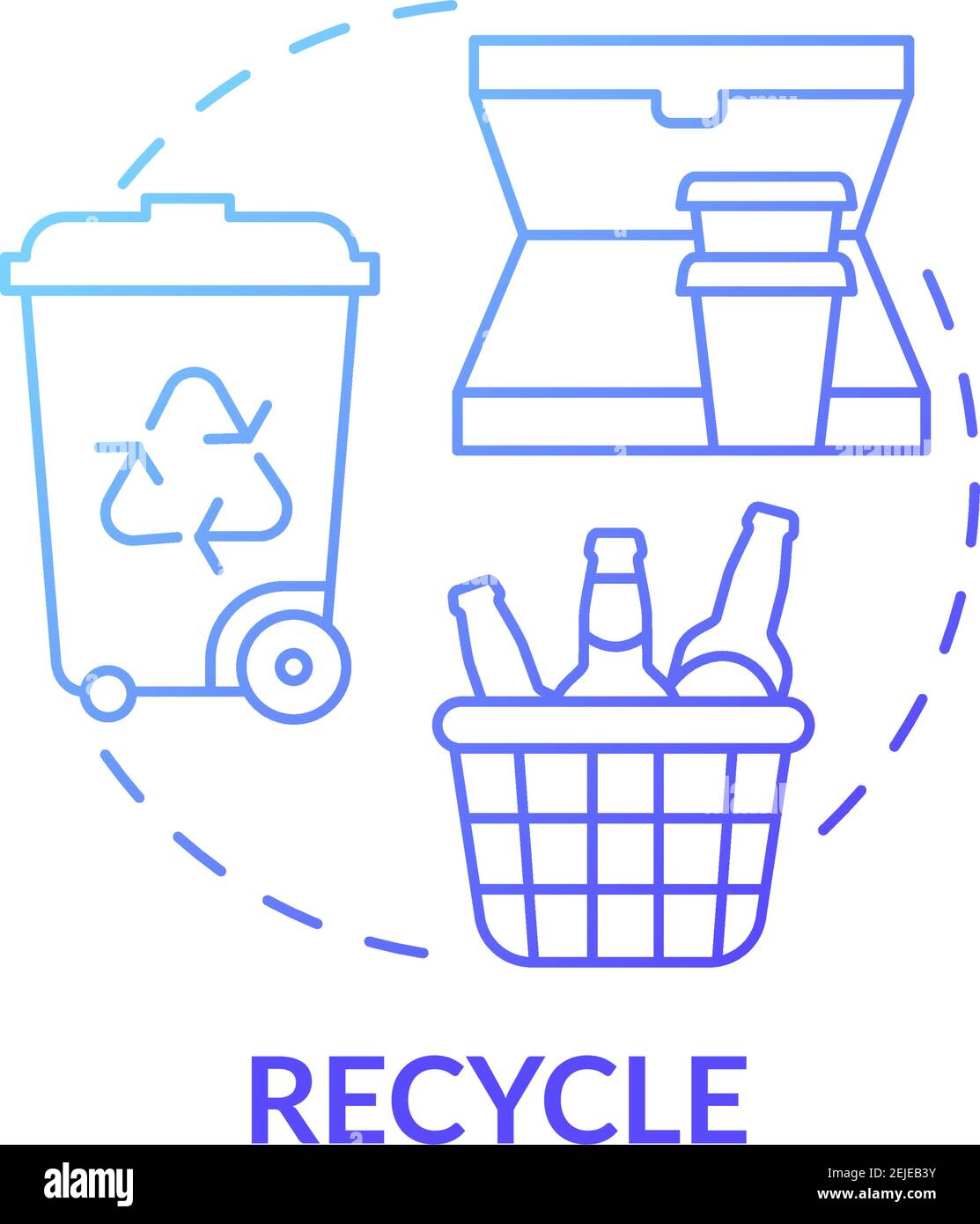 Recycle blue gradient concept icon Stock Vector Image & Art - Alamy