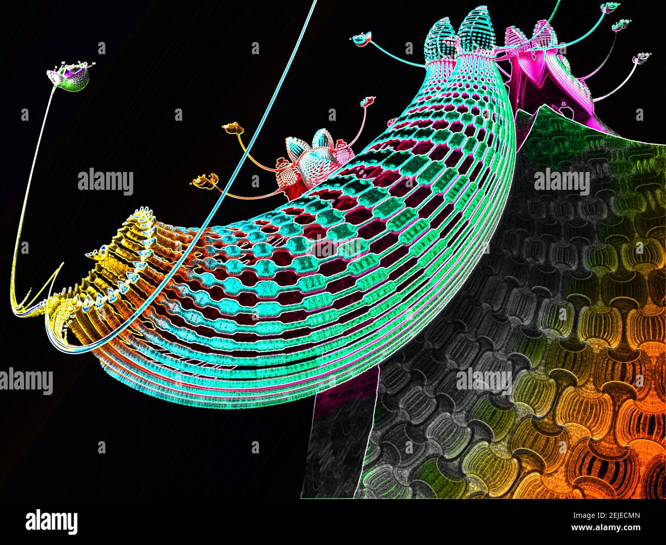Computer generated fractal artwork in glowing pop-art style Stock Photo ...
