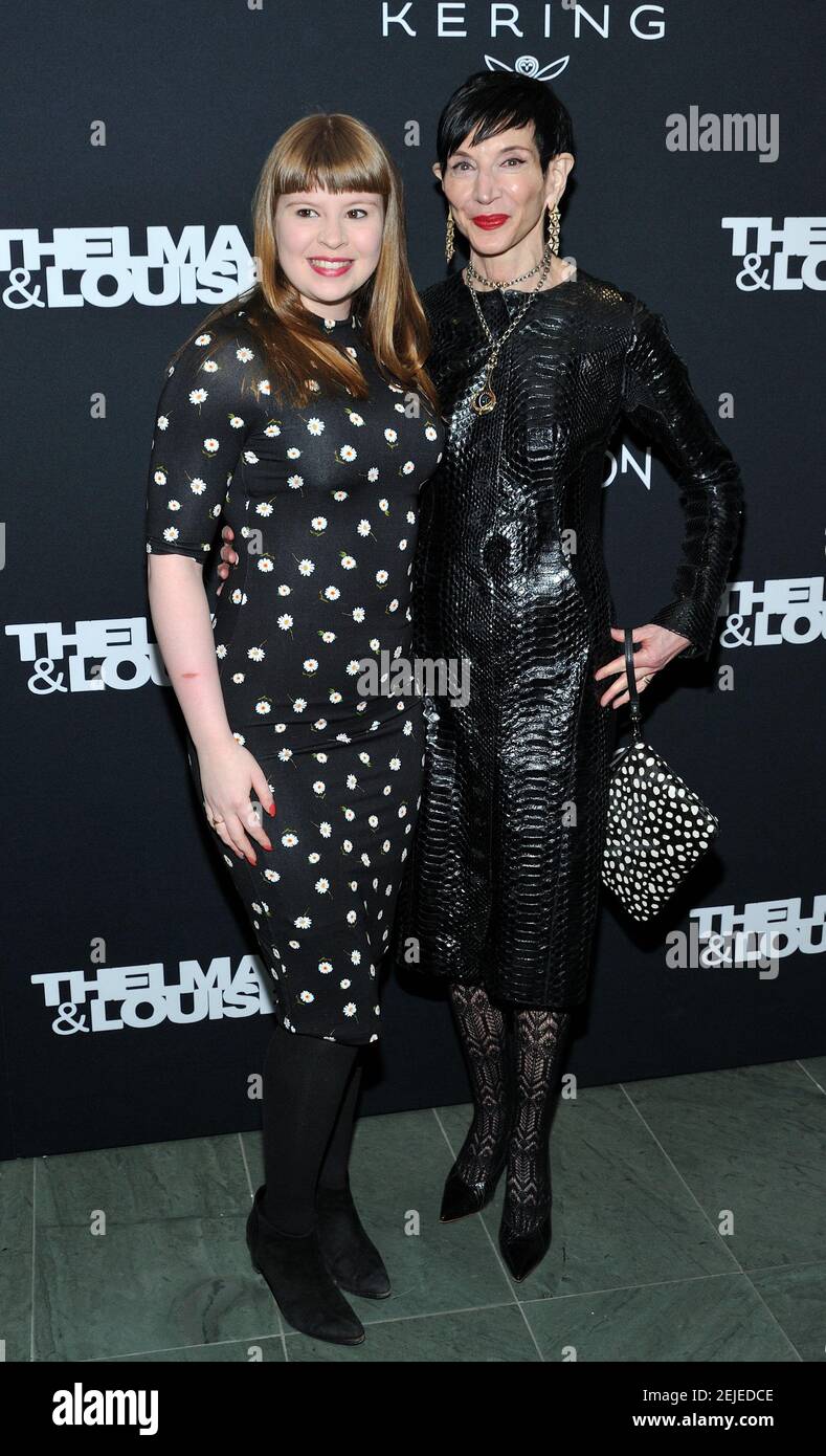 L-R: Amy Fine Collins and Flora Collins attend the screening of Thelma ...