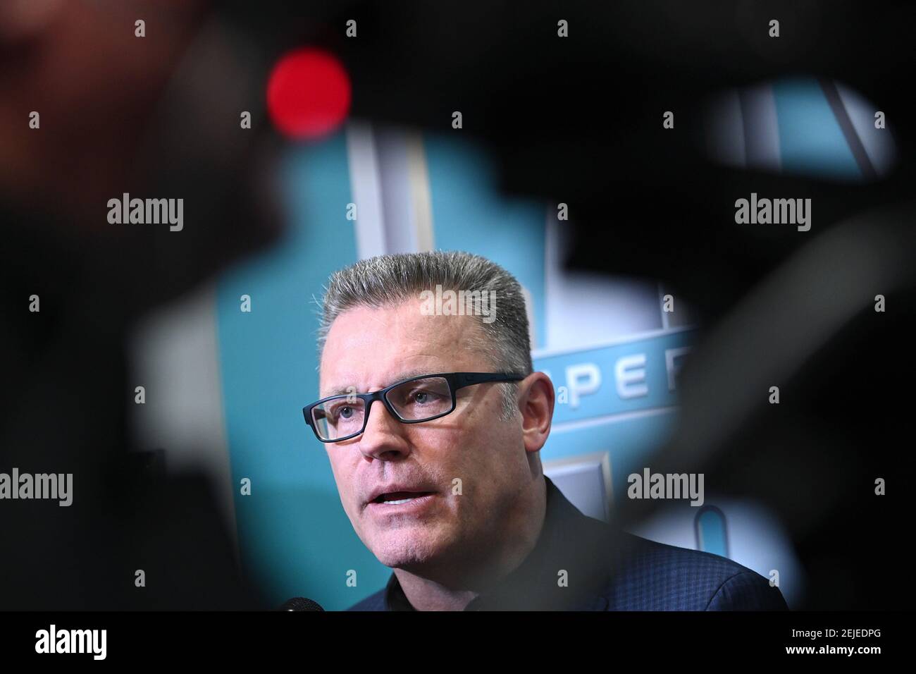 Howie Long during the Super Bowl LIV FOX Sports Media Day availability ...