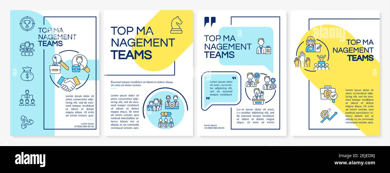 Teams of top management brochure template Stock Vector Image & Art - Alamy