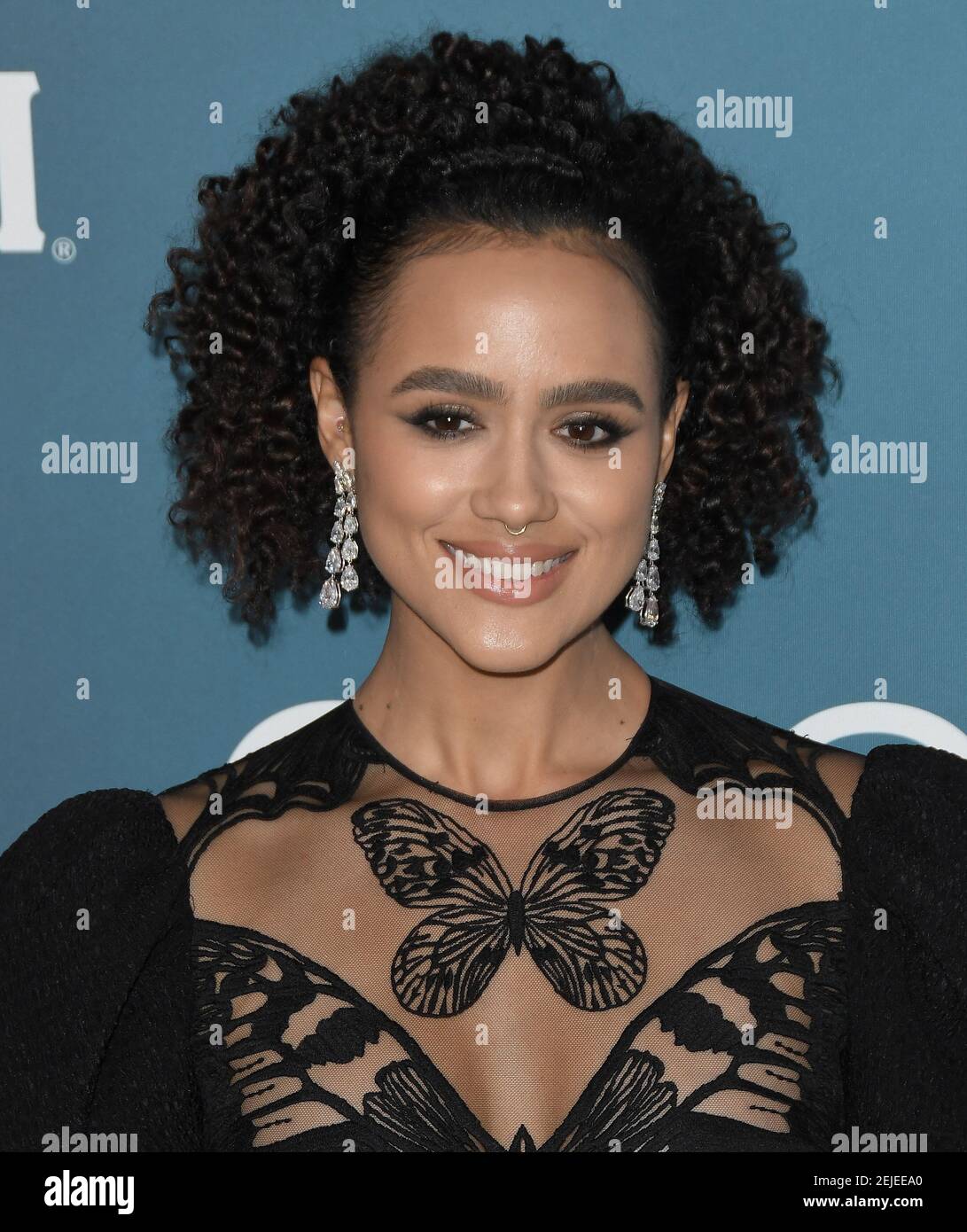 Nathalie Emmanuel arrives at the 22nd Costume Designers Guild Awards ...