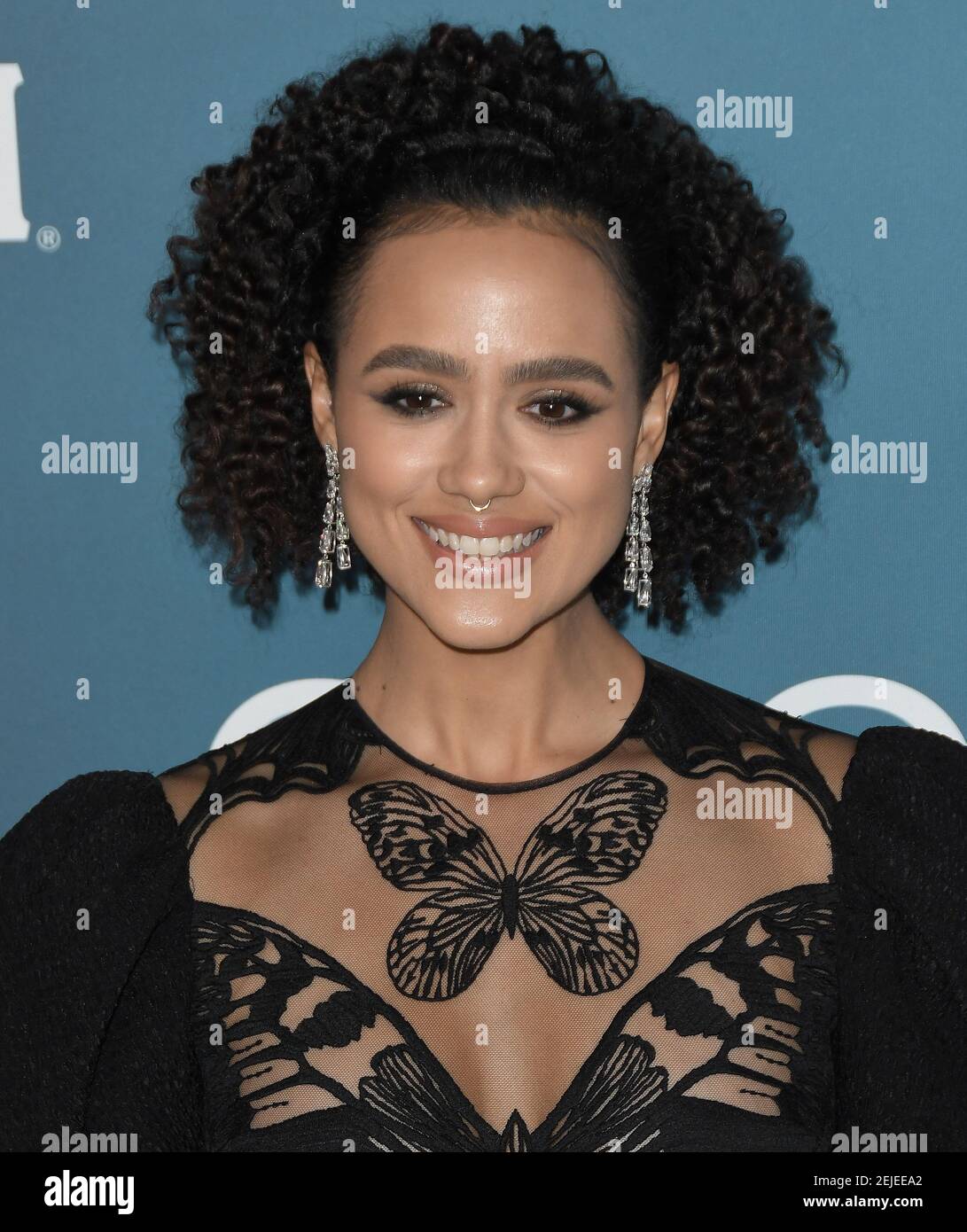 Nathalie Emmanuel arrives at the 22nd Costume Designers Guild Awards ...