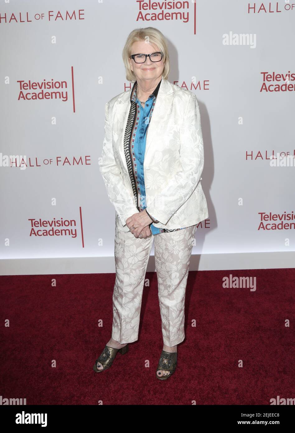 Geraldine B. Laybourne walking the red carpet at the Television Academy ...