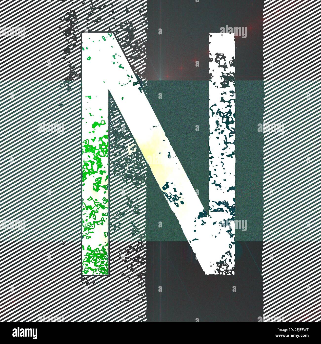 square graphic with the upper-case character N as Capital letter Stock ...