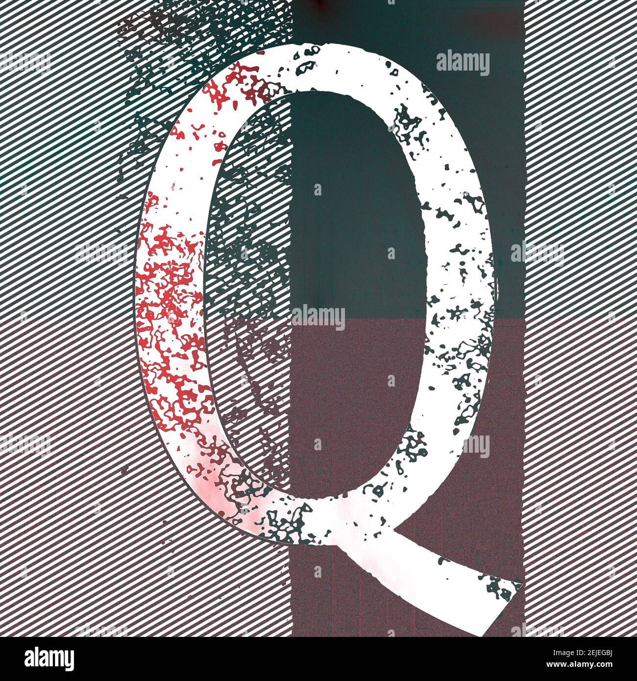 square graphic with the upper-case character Q as capital letter Stock ...