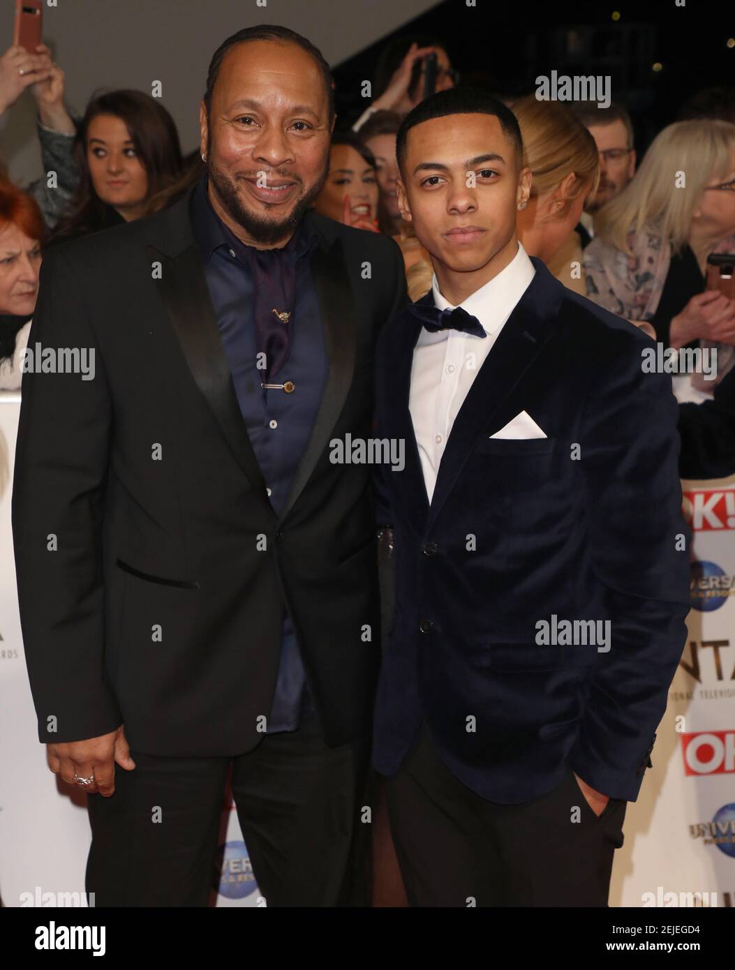 Roger Griffiths and Zack Morris attend the National Television Awards ...