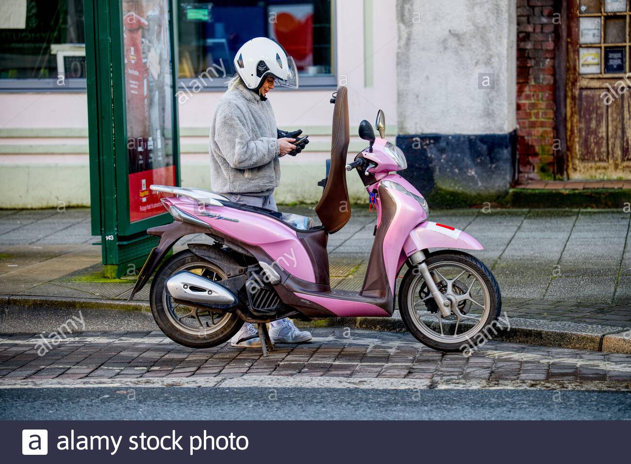 Biker Crash Helmet High Resolution Stock Photography and Images - Alamy