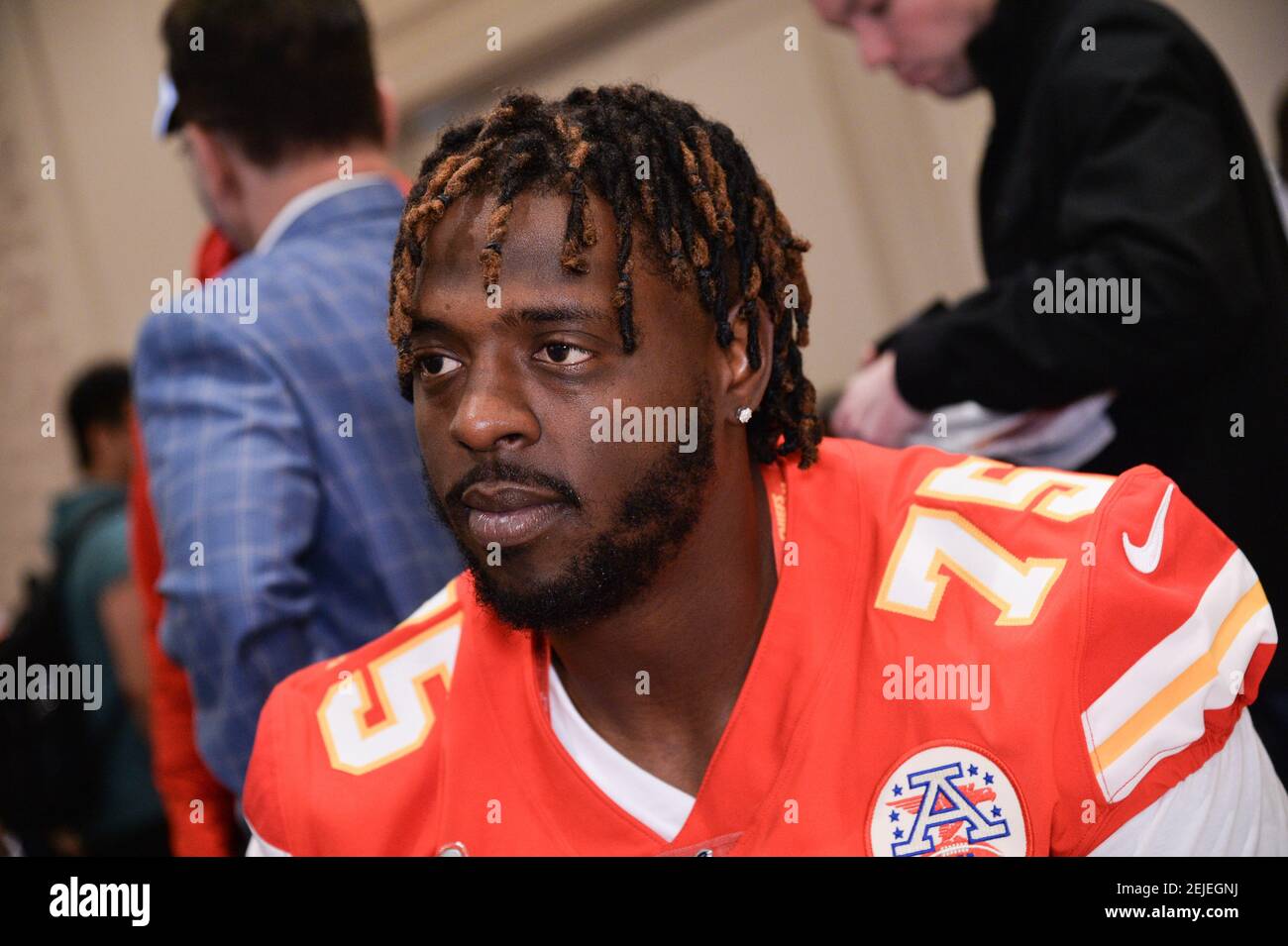 Kansas City Chiefs offensive tackle Cameron Erving during the Super ...