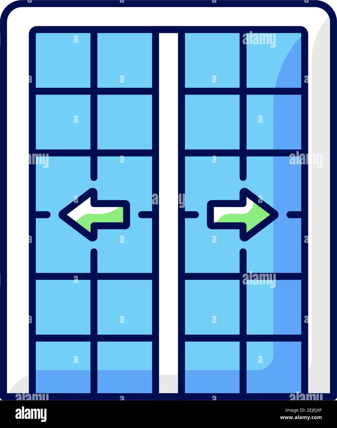 Patio doors RGB color icon Stock Vector Image & Art - Alamy