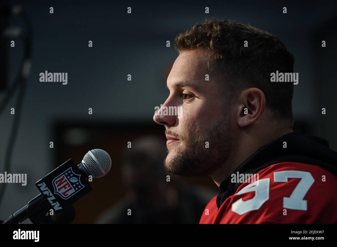 San Francisco 49ers #97 defensive end Nick Bosa during the Super Bowl ...