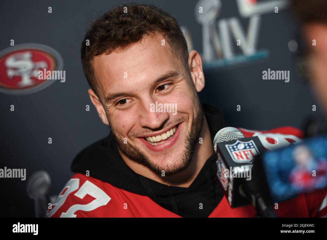 San Francisco 49ers #97 defensive end Nick Bosa during the Super Bowl ...