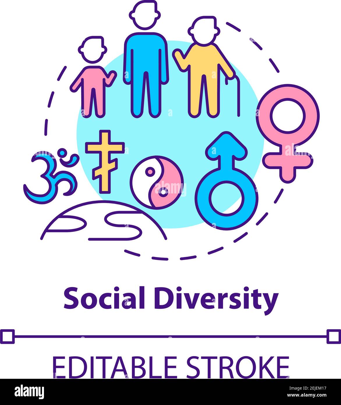 Social diversity concept icon Stock Vector Image & Art - Alamy