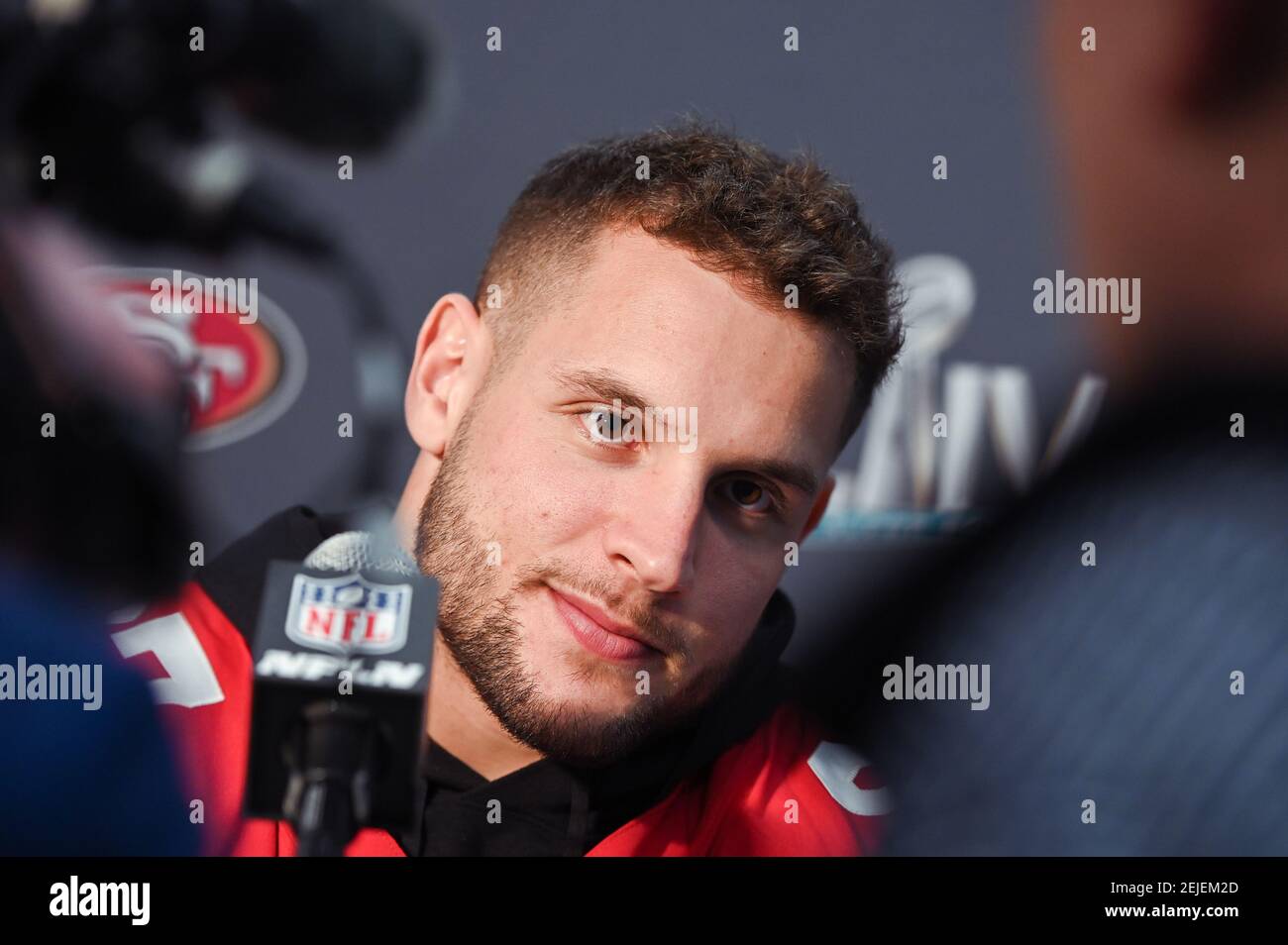 San Francisco 49ers #97 defensive end Nick Bosa during the Super Bowl ...