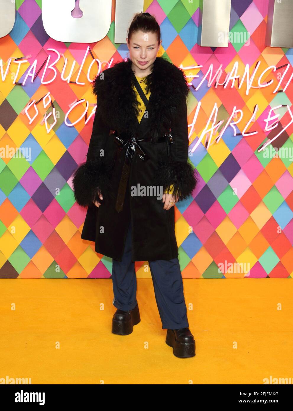 Jess Woodley at the World Premiere of 'Birds of Prey: And the ...