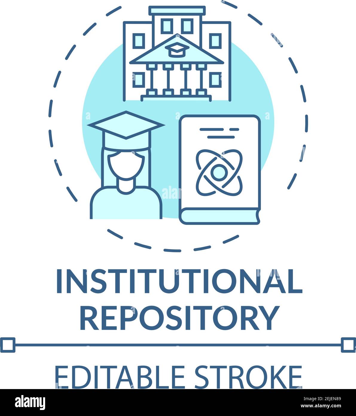 Institutional repository concept icon Stock Vector Image & Art - Alamy