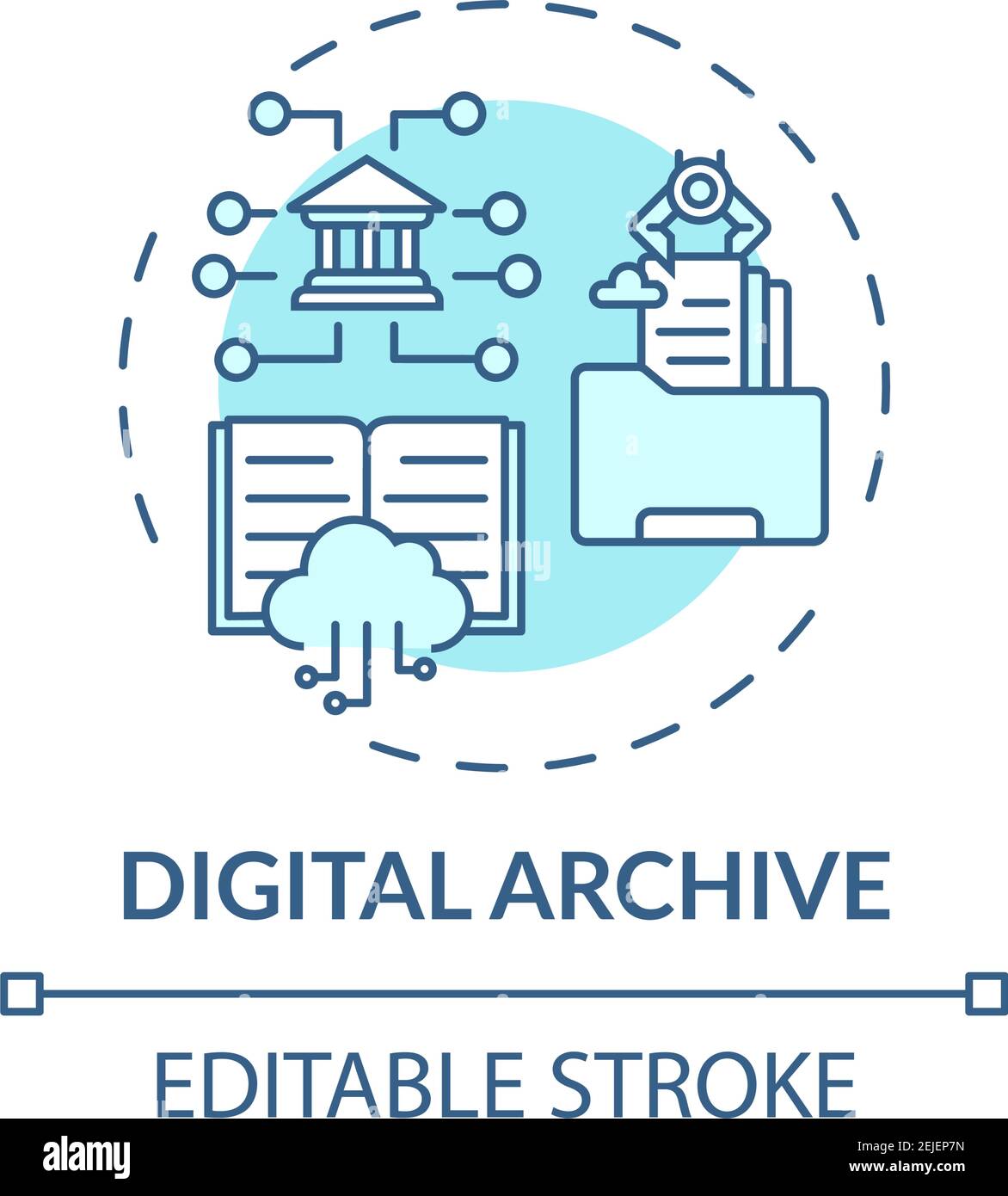 Digital archive concept icon Stock Vector Image & Art - Alamy