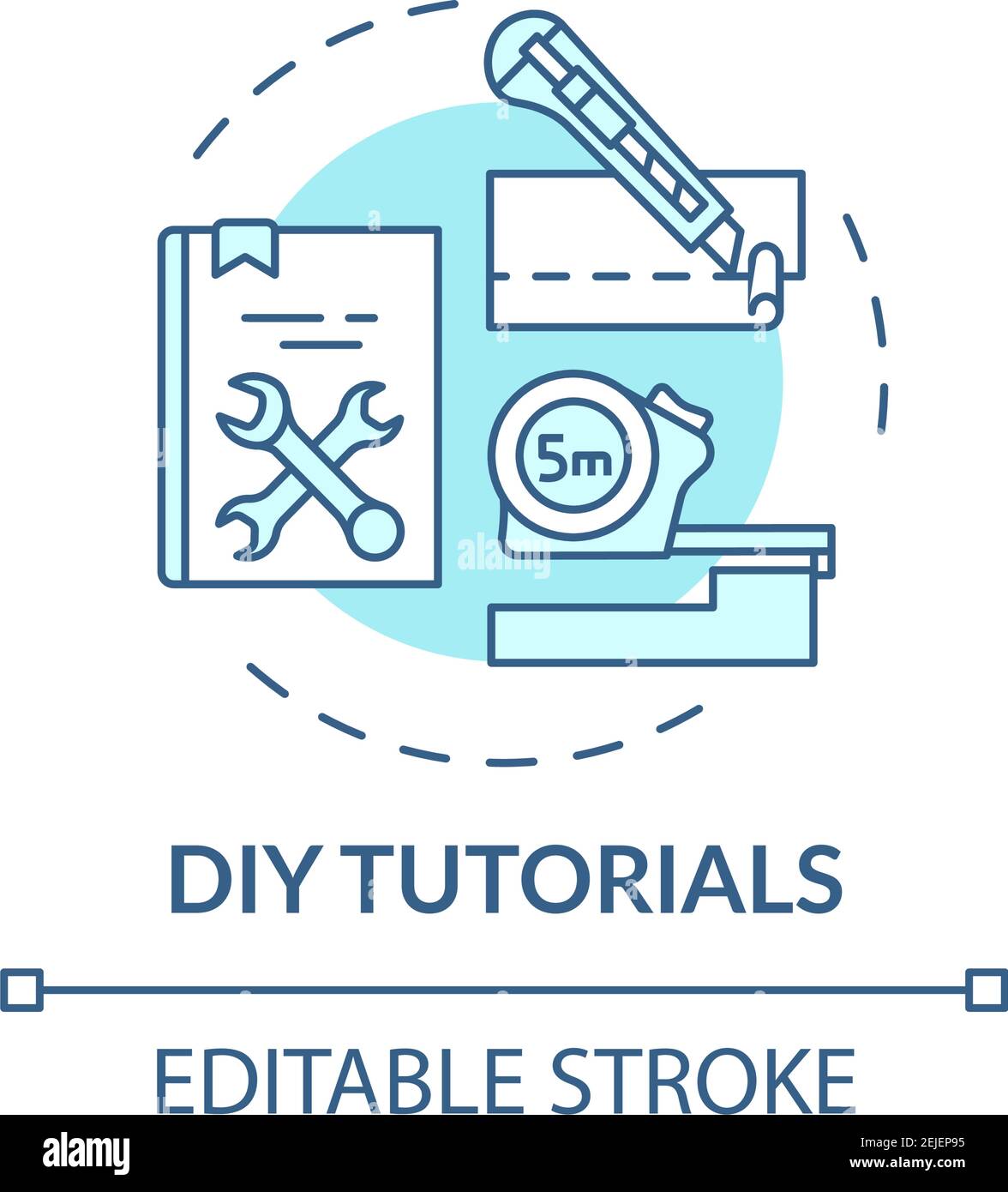 DIY tutorials concept icon Stock Vector Image & Art - Alamy