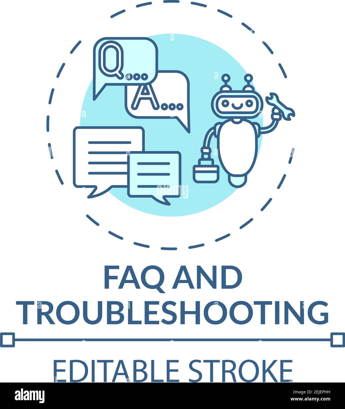 FAQ and troubleshooting concept icon Stock Vector Image & Art - Alamy