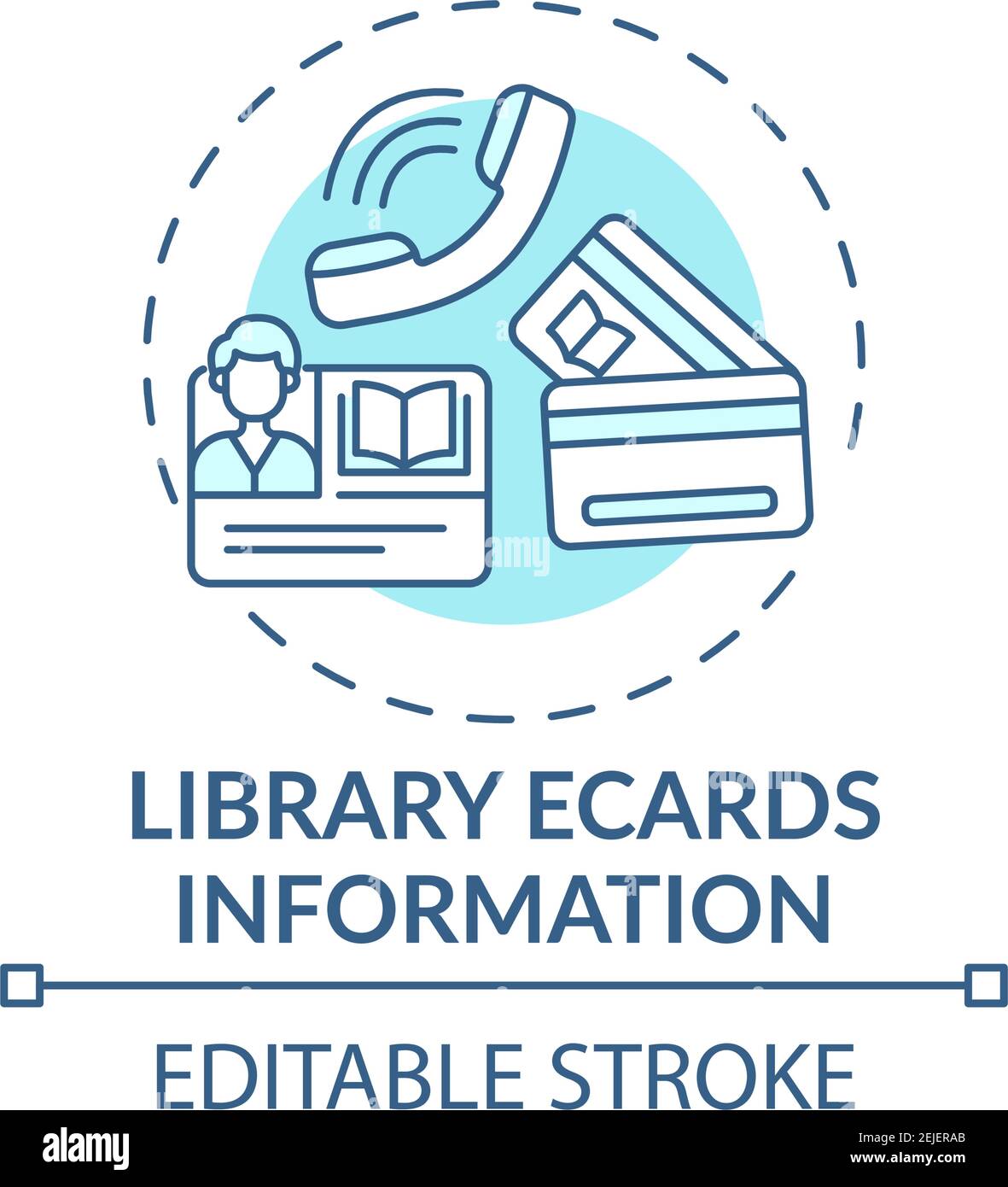 Library ecards information concept icon Stock Vector Image & Art - Alamy