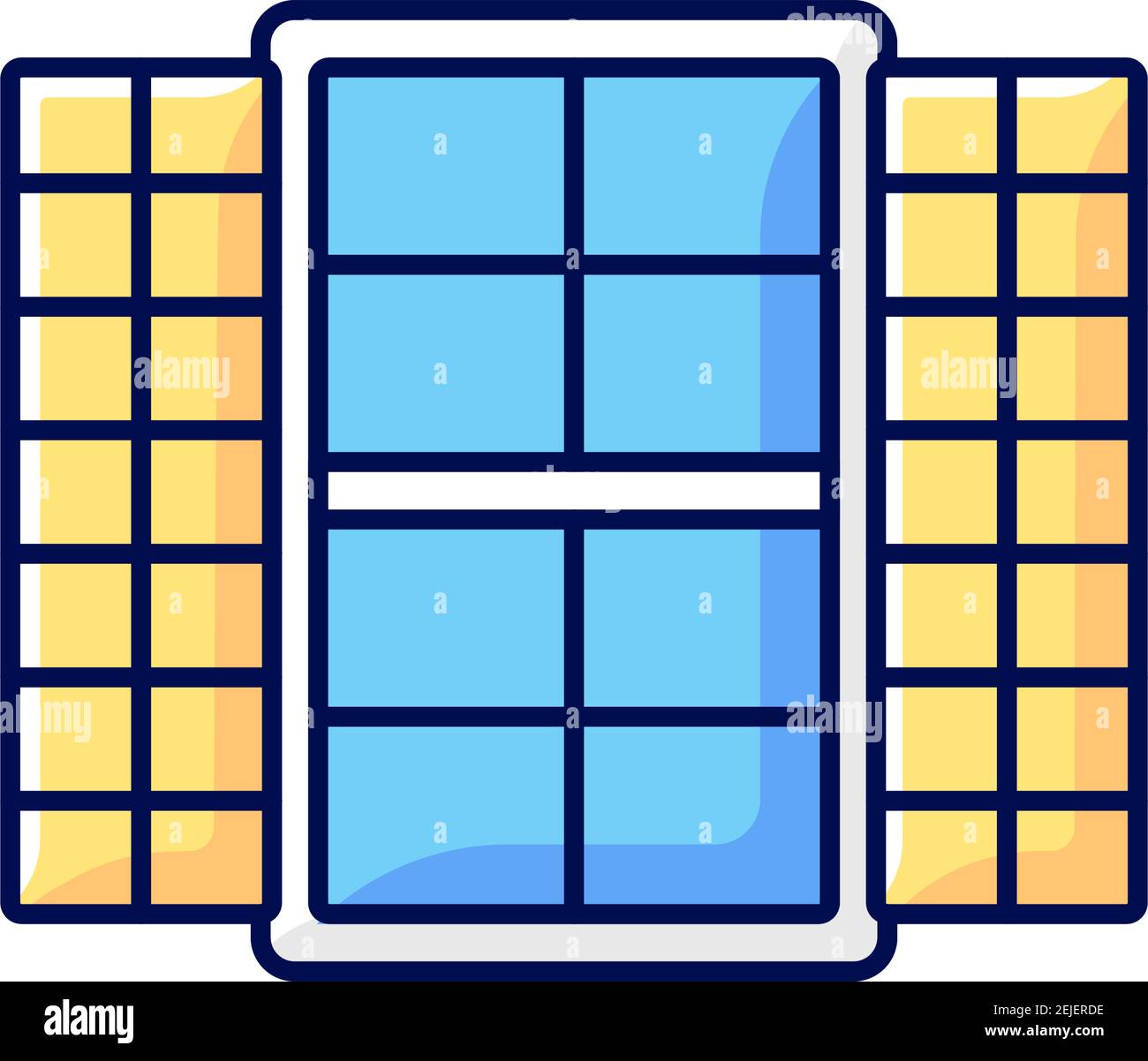 Window shutters RGB color icon Stock Vector Image & Art - Alamy