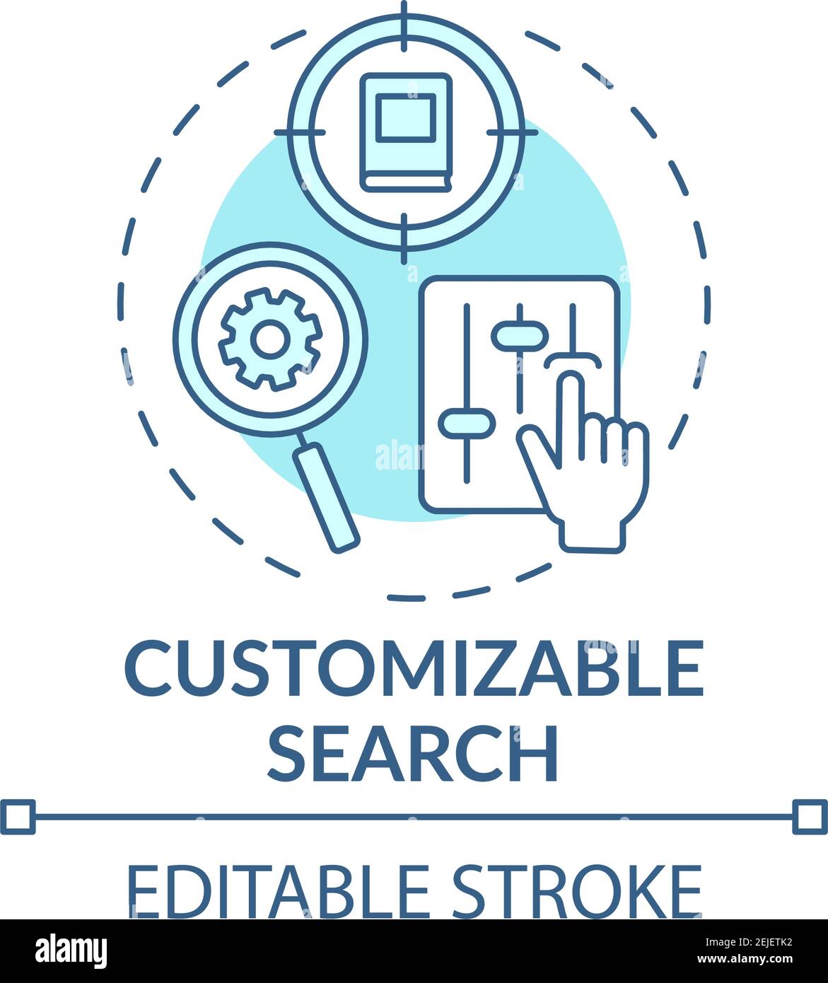 Customizable search concept icon Stock Vector Image & Art - Alamy