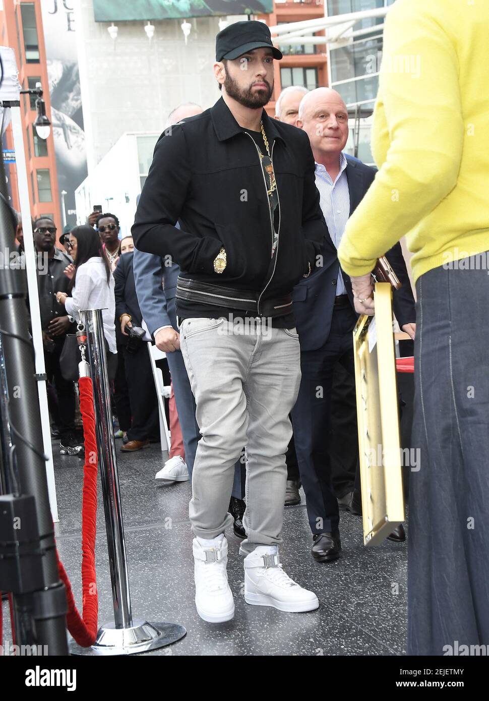Eminem at the Curtis 50 Cent Jackson Star On The Hollywood Walk Of Fame ...