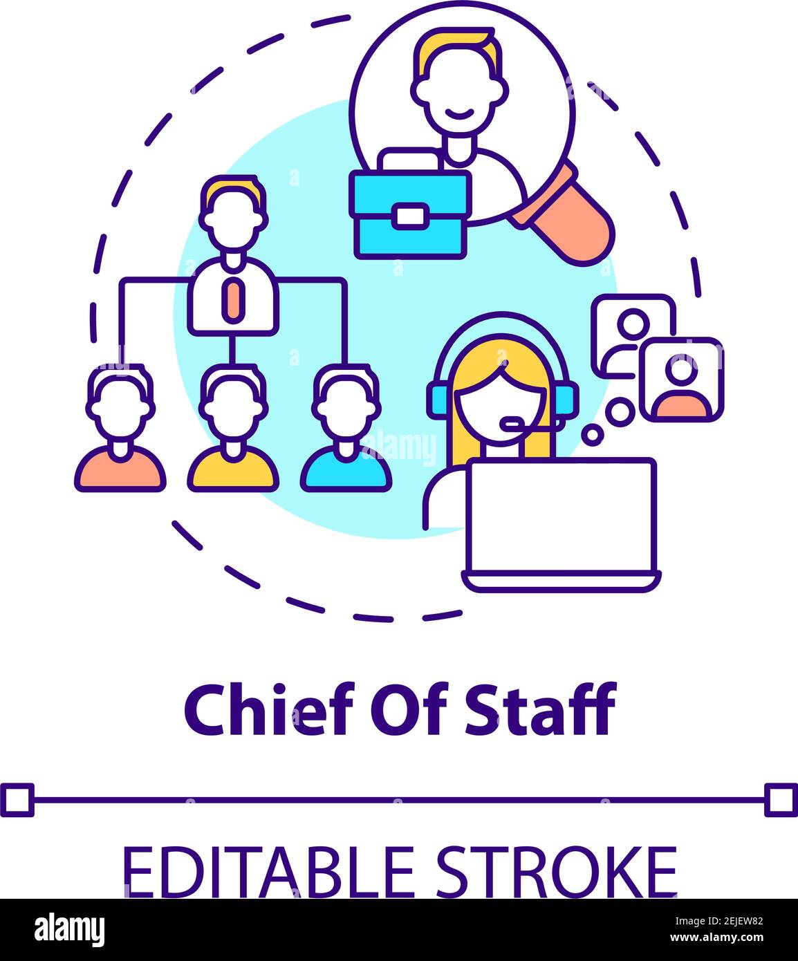 Chief of staff concept icon Stock Vector Image & Art - Alamy