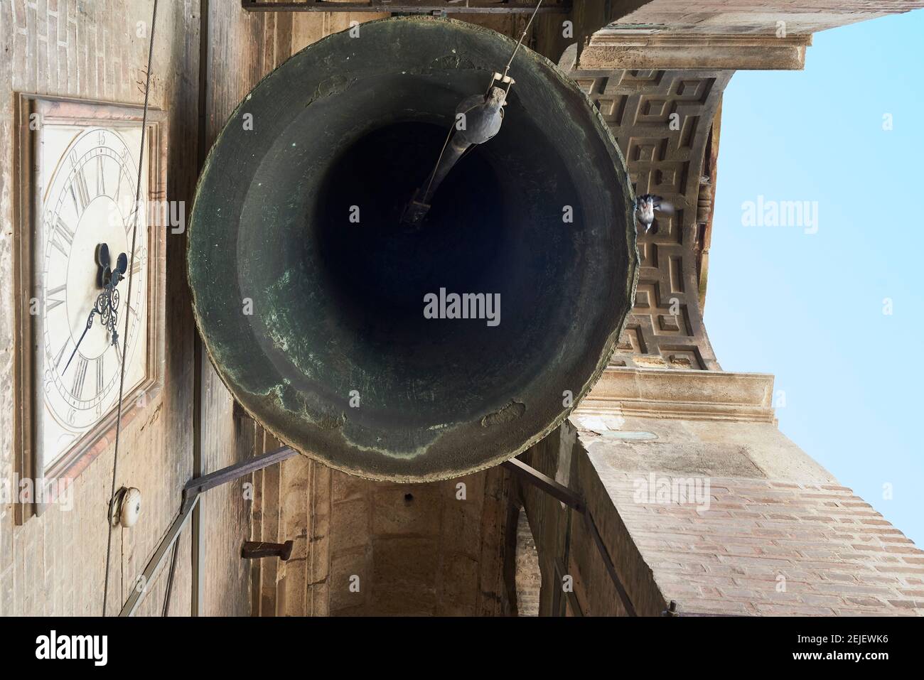 View of the Bells from interior of towerbell Stock Photo - Alamy