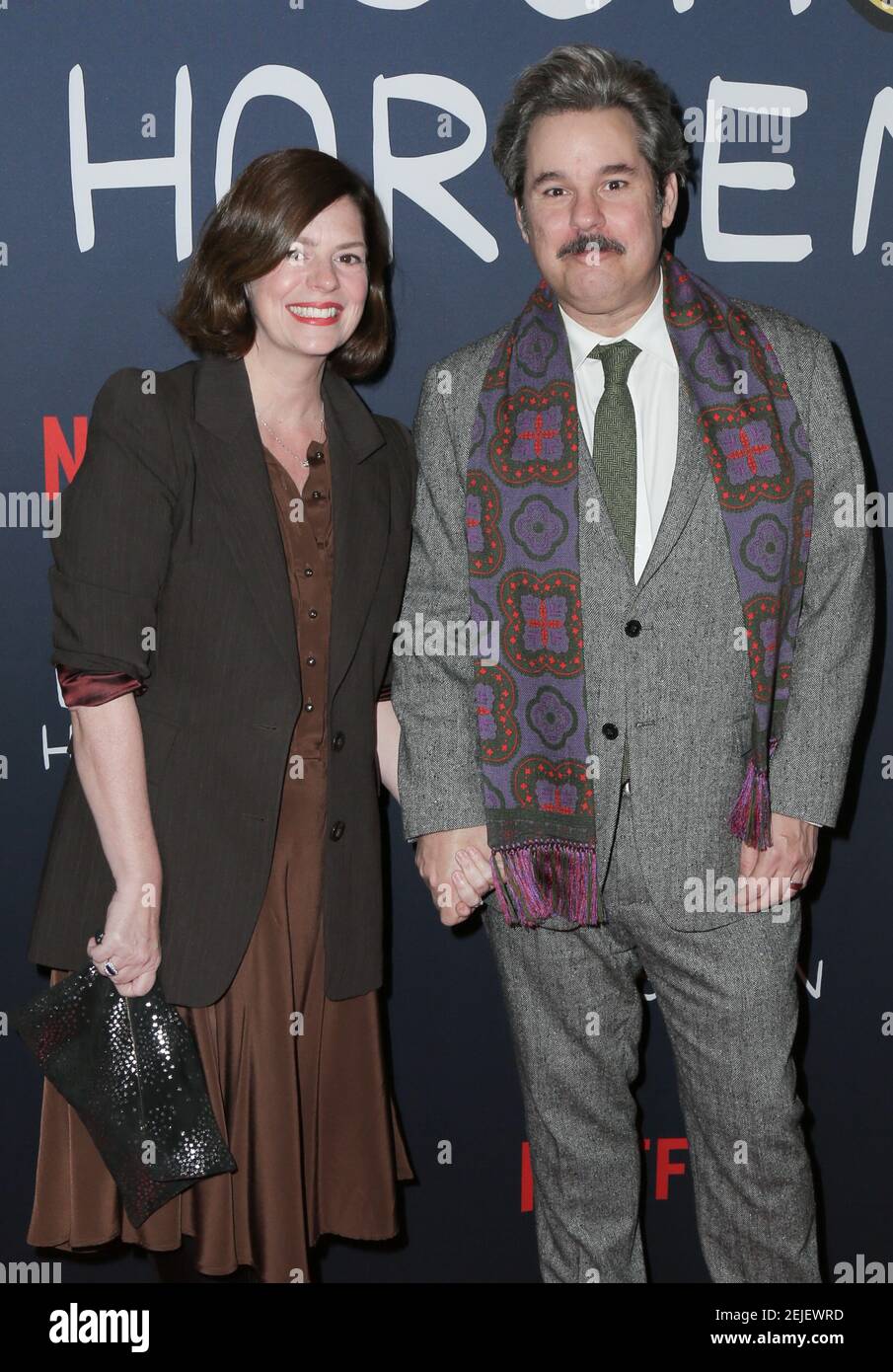 Janie Haddad Tompkins and Paul F. Tompkins walking the red carpet at ...