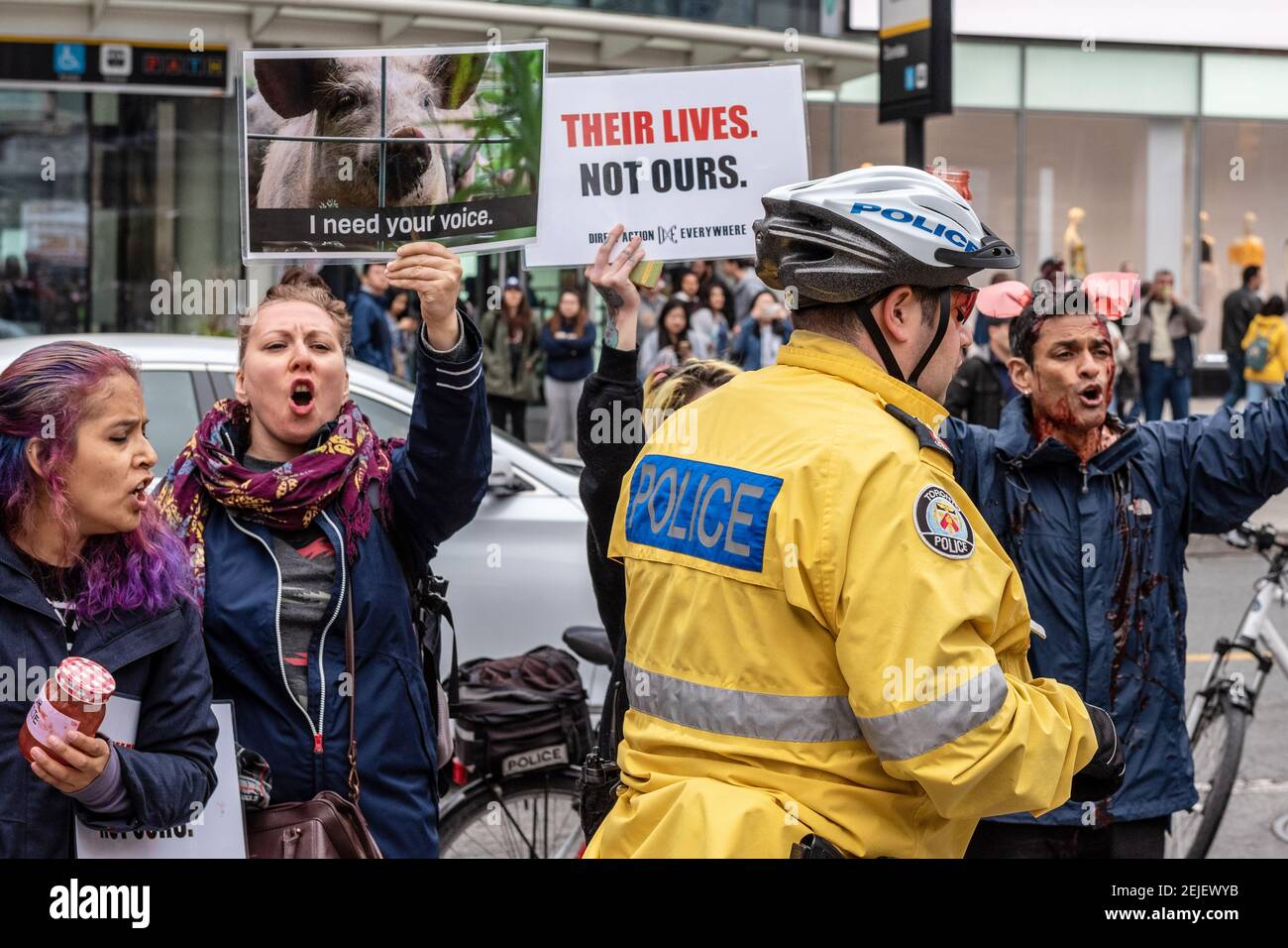 Vegan protest hi-res stock photography and images - Alamy