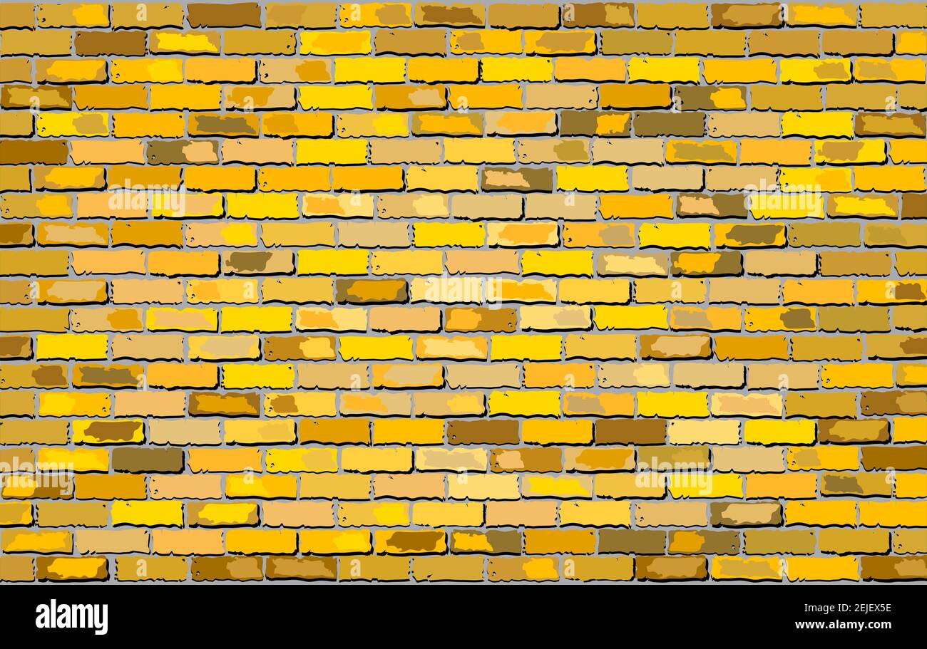 Gold brick wall - Illustration, Abstract grunge vector illustration ...