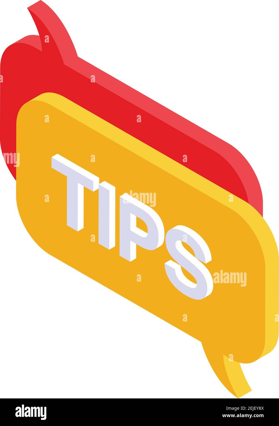 Chat tips icon. Isometric of chat tips vector icon for web design ...