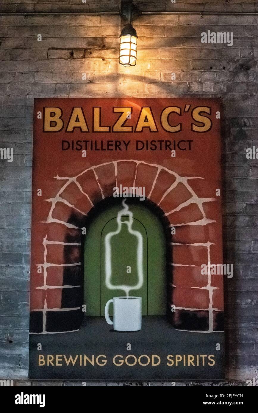 Antique sign in the Distillery District, Toronto, Canada Stock Photo ...