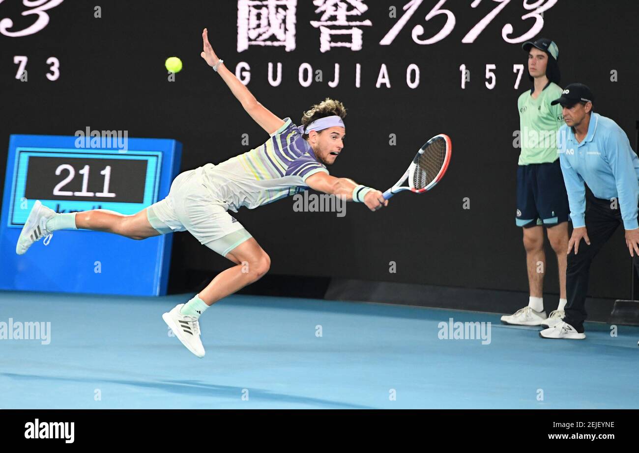 Australian Open 2020. Day 12. Semi-Final. Austria's Dominic Thiem ...