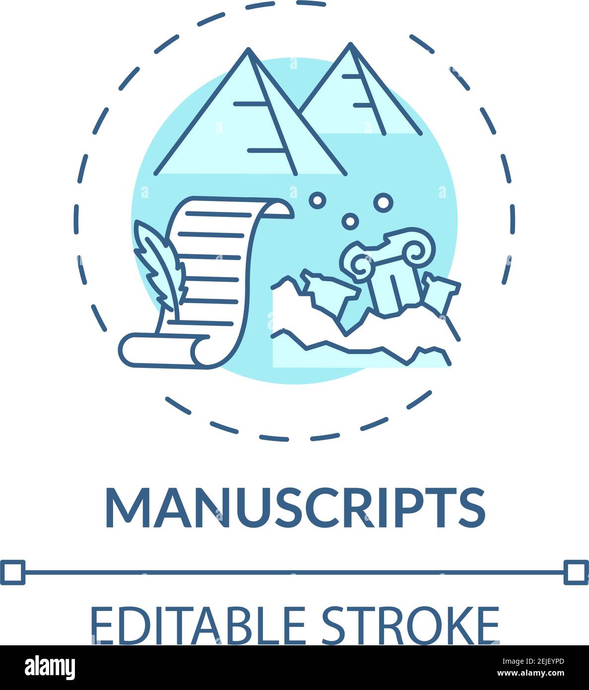 Manuscripts concept icon Stock Vector Image & Art - Alamy