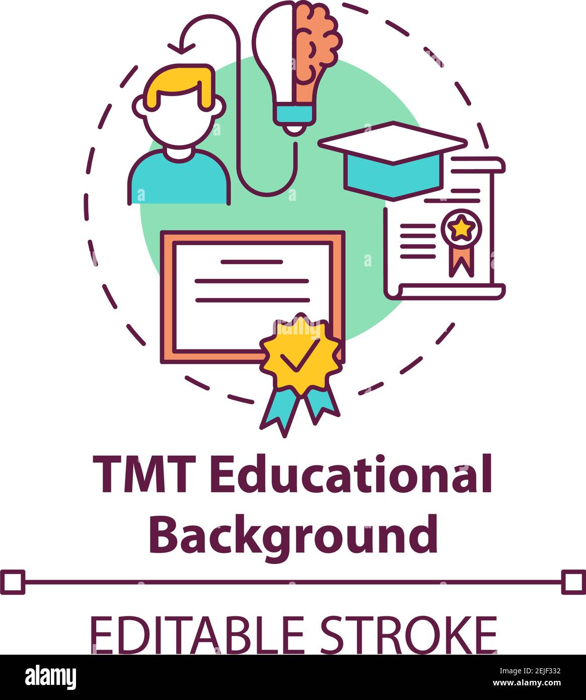 Tmt educational background concept icon Stock Vector Image & Art - Alamy