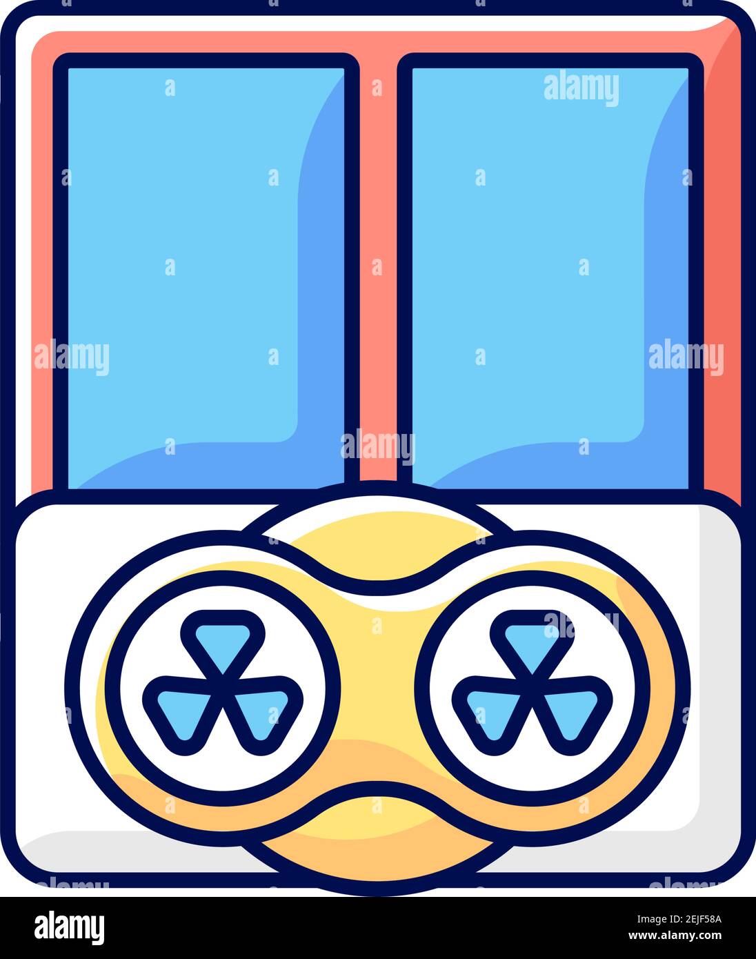 Window fans RGB color icon Stock Vector Image & Art - Alamy