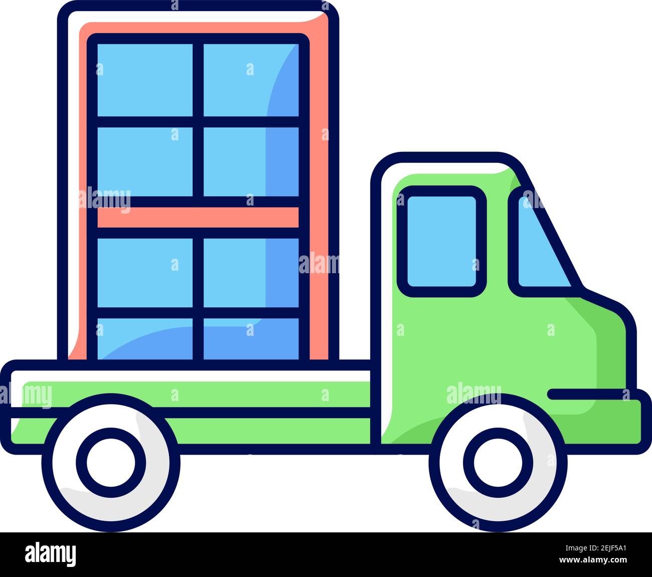 Window installation flat color Cut Out Stock Images & Pictures - Alamy