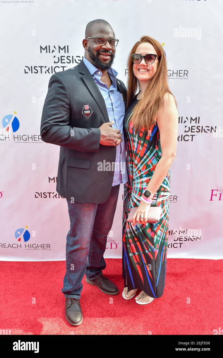 Clarence Vaughn and Brooke Vaughn walks the red carpet at the Off the ...