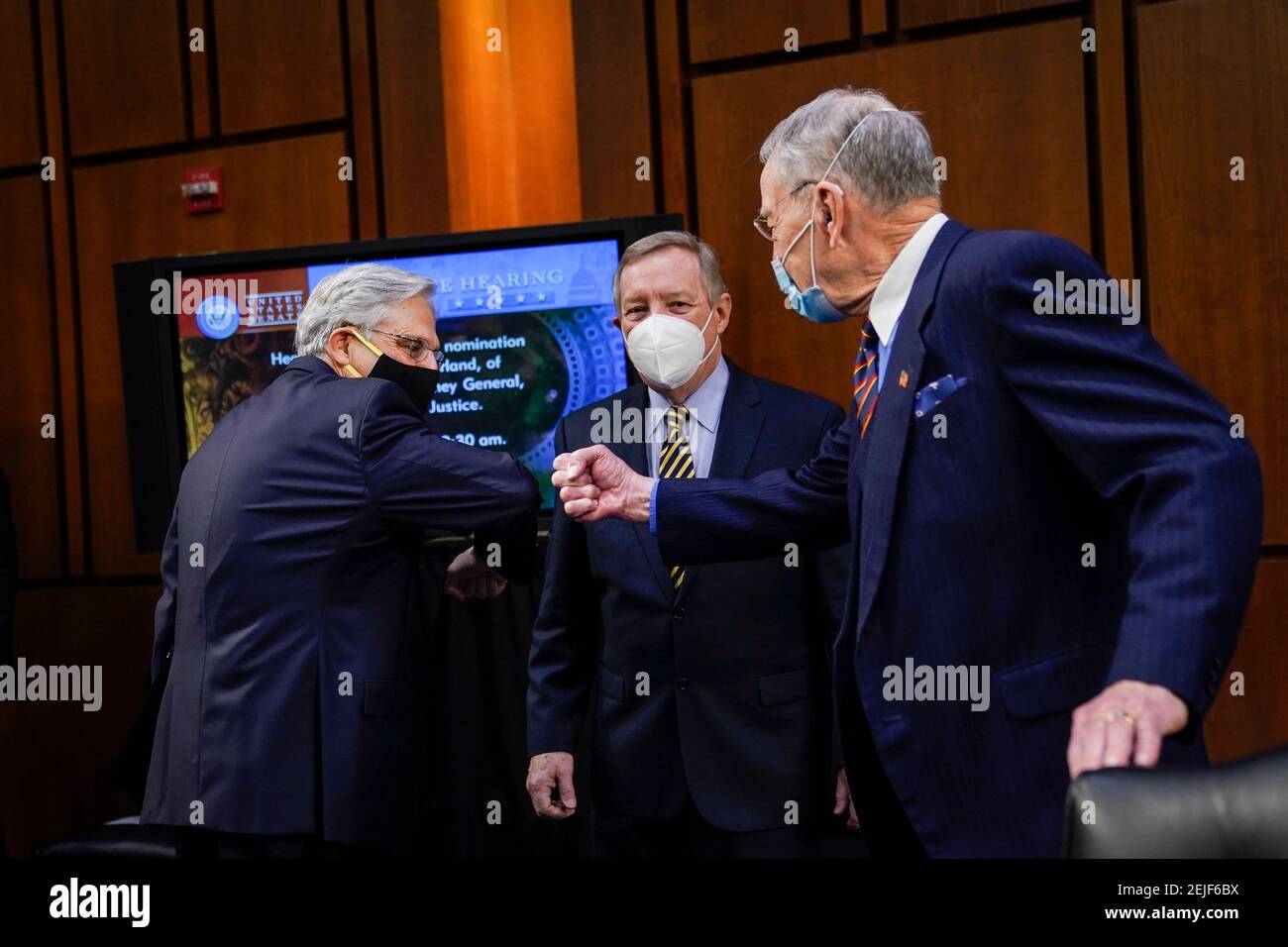 Washington, USA. 22nd Feb, 2021. WASHINGTON, DC - FEBRUARY 22: (L-R ...