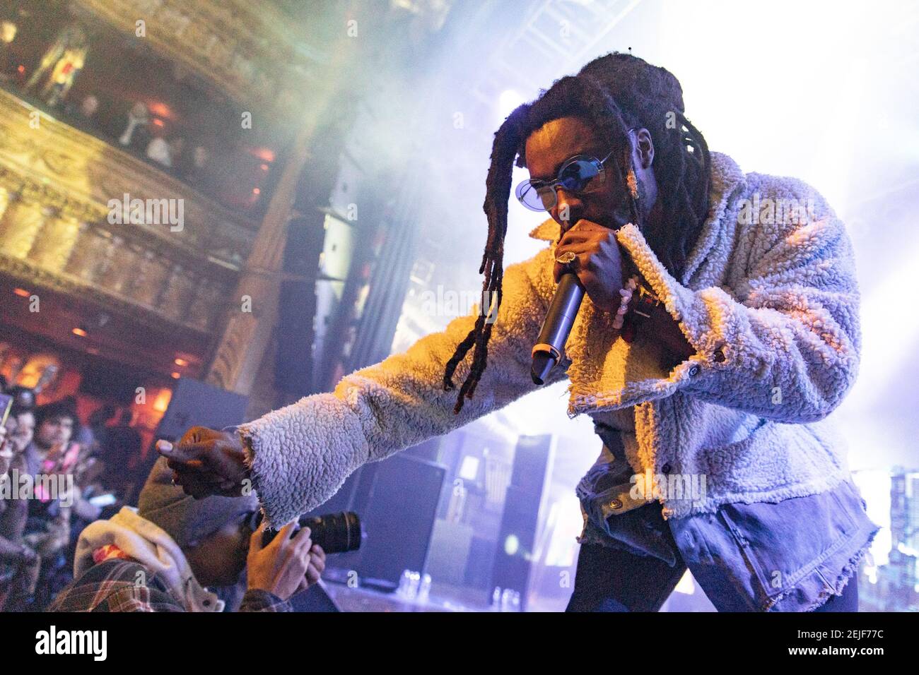 Johnny Venus (Olu Fann) of EarthGang performs onstage during Welcome to ...